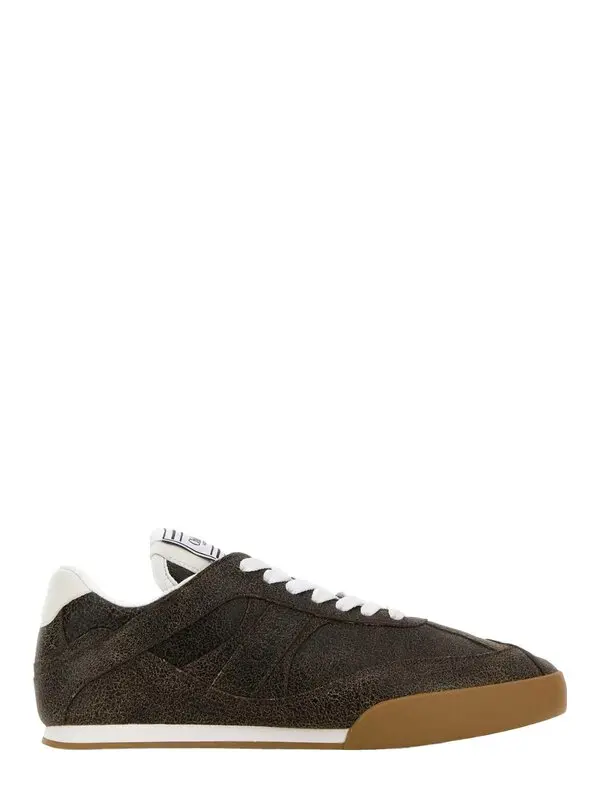 Chloé Kick Leather Sneakers - Brown