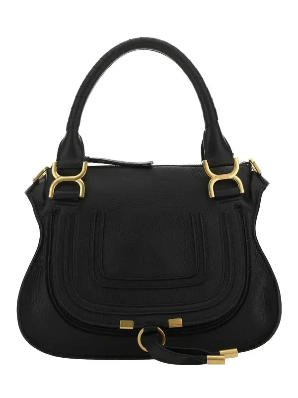 Chloé Marcie Mini Leather Handbag - Black