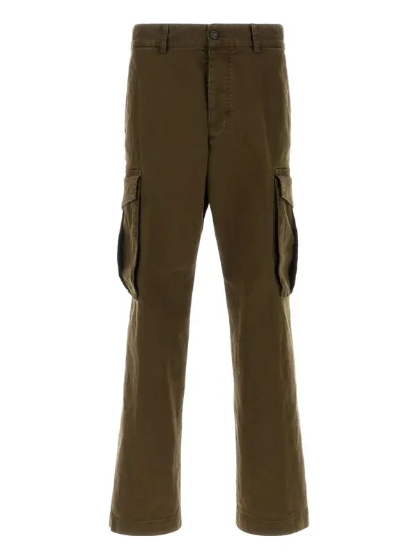 Dsquared2 Loose Stretch Cotton Cargo Pants - Green