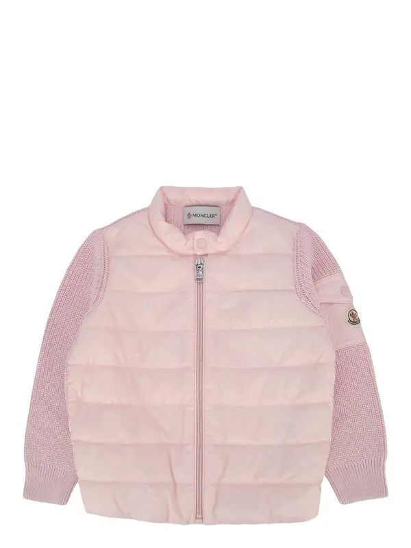 MONCLER JR Zip-up Knit Cardigan - Lightpink
