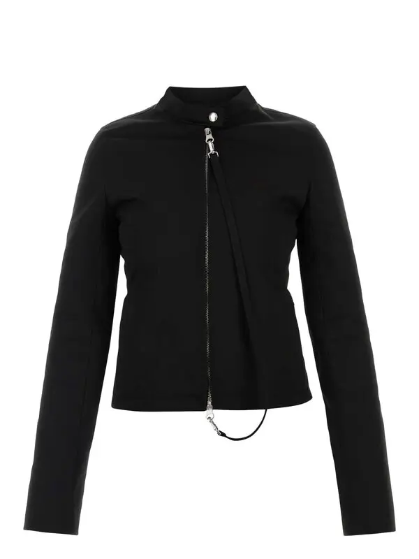 COURREGES Canvas Zip-up Jacket - Black
