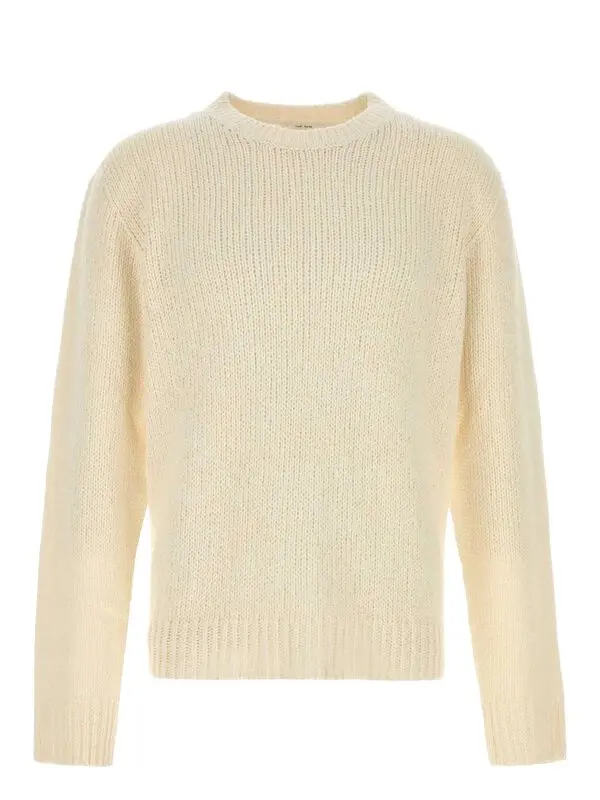 THE ROW Laing Silk Knit Crewneck Sweater - White