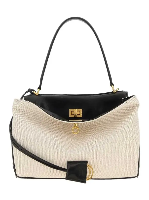 Balenciaga Small Rodeo Handbag 27 Cm X 20 Cm X 10 Cm Canvas And Leather - Multicoloured