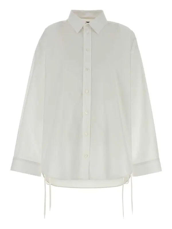 Balenciaga Oversized Poplin Shirt - White