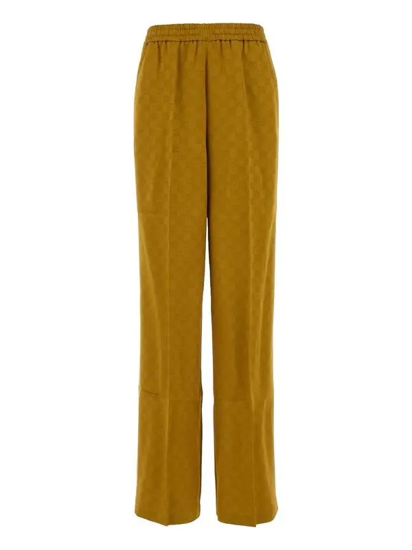 Gucci Jacquard Knit Relaxed Fit Joggers - Yellow