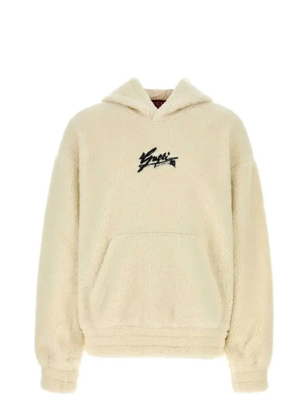 Gucci Teddy Sweatshirt With Logo Detail - White