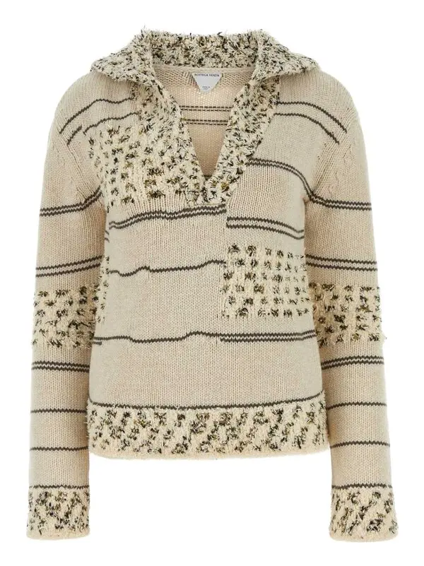 Bottega Veneta Embroidered Wool-blend Polo Shirt - Printed