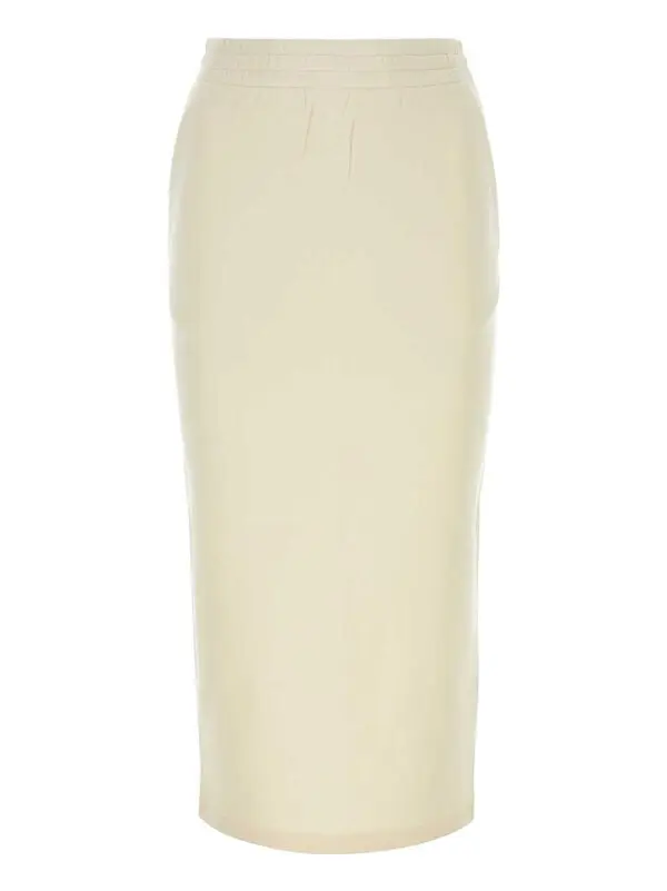 Prada Cotton Midi Skirt - Yellow