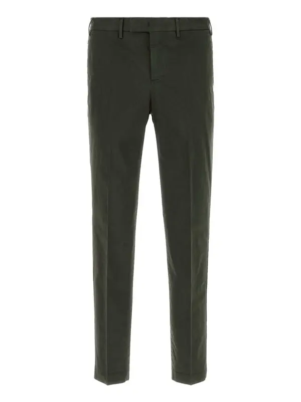 PT TORINO Stretch Cotton Tailored Trousers - Green