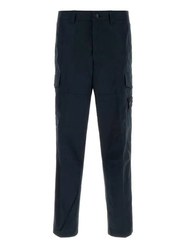 Stone Island Cotton Cargo Pants - Blue