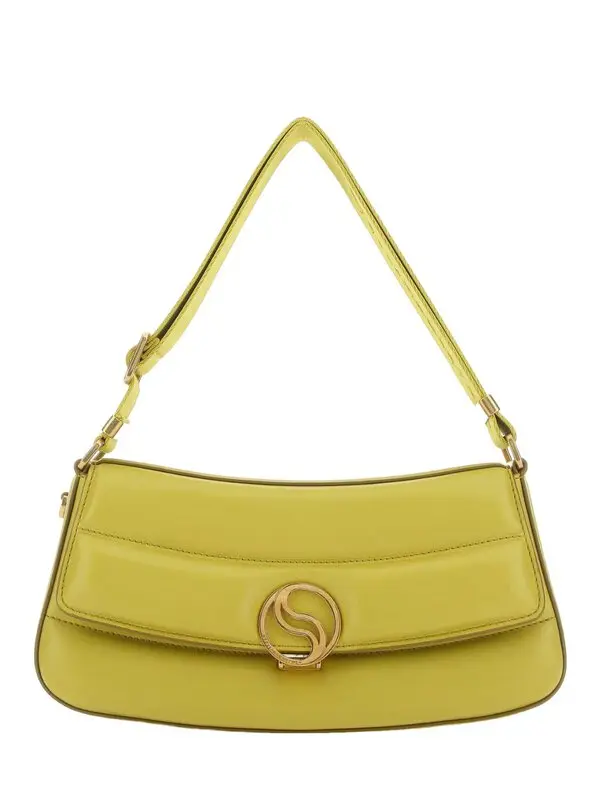 Stella McCartney Alter Mat Shoulder Handbag With Antiqued Golden Hardware, 27cm X 13cm X 5cm - Green