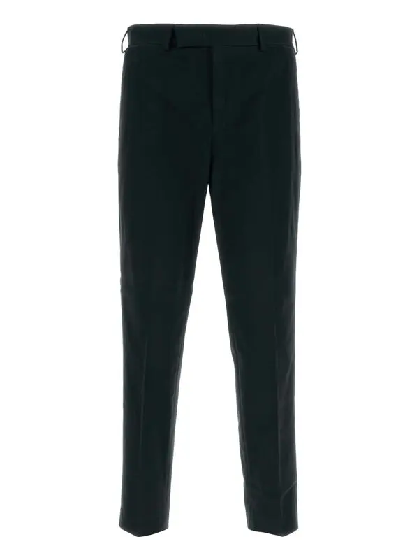 PT TORINO Stretch Cotton Tailored Trousers - Black