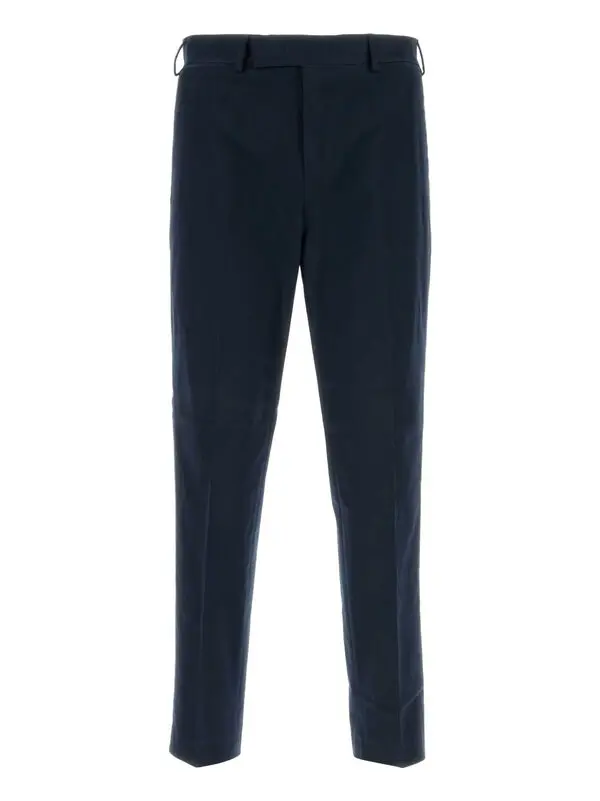 PT TORINO Stretch Cotton Tailored Trousers - Blue