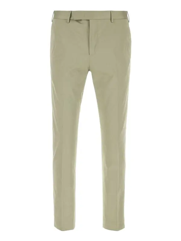 PT TORINO Stretch Cotton Tailored Trousers - Green