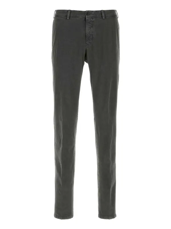 PT TORINO Stretch Cotton Tailored Trousers - Grey