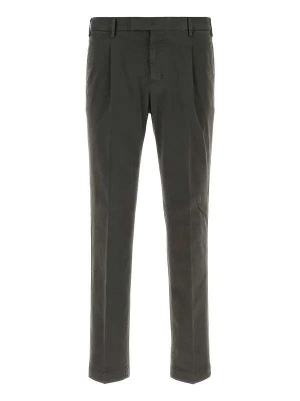 PT TORINO Stretch Cotton Tailored Trousers - Grey