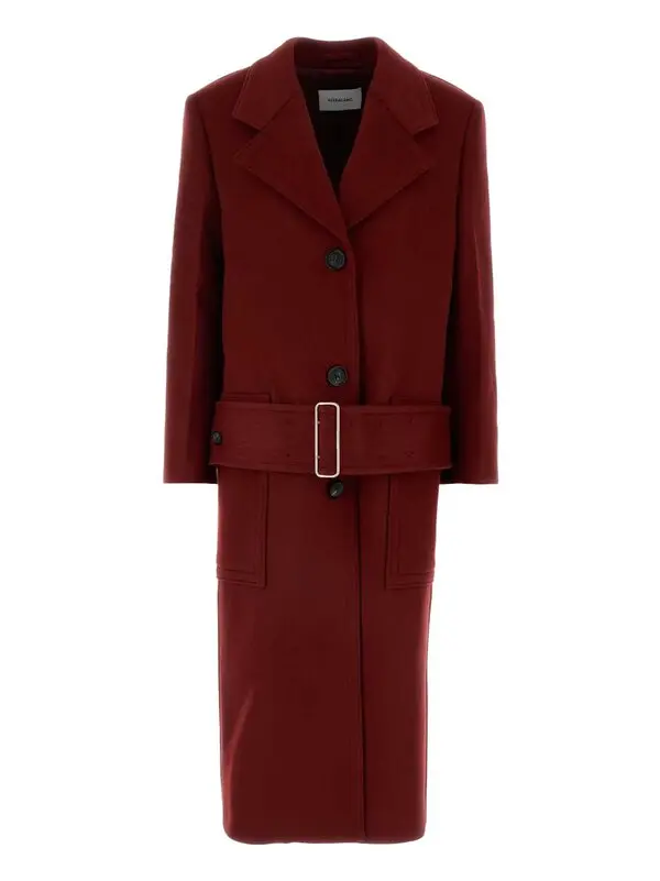 FERRAGAMO Wool-cashmere Blend Jacket With Viscose Lining - Red