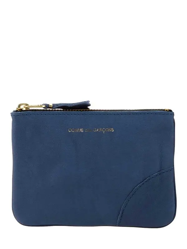 Comme Des Garçons Leather Pouch Handbag - Blue