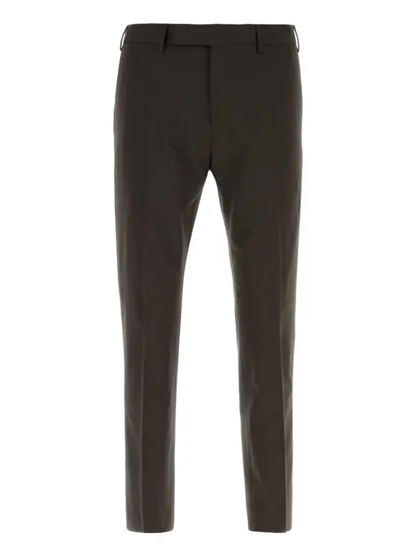 PT TORINO Stretch Virgin Wool Dress Pant - Brown