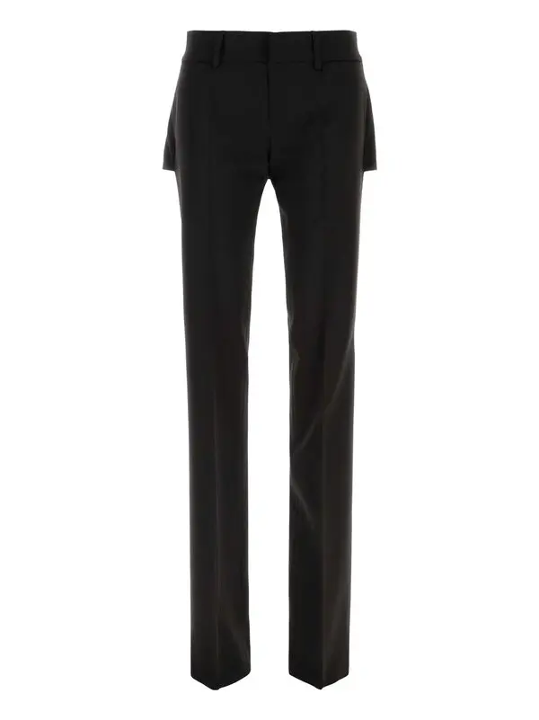 Dsquared2 Peek-a-boo Stretch Wool Blend Trousers - Black