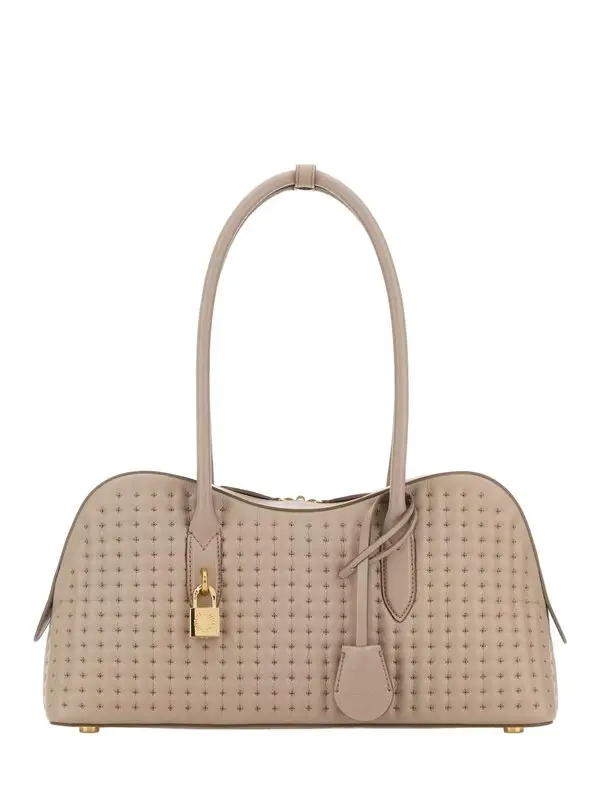Stella McCartney Ryder Medium Shoulder Handbag With Golden Metal Hardware - Purple