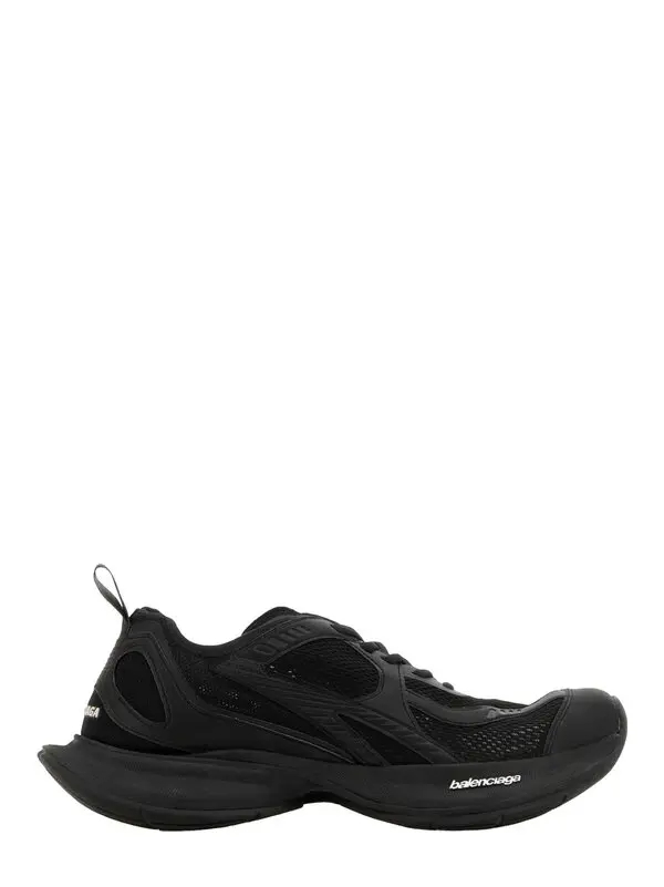 Balenciaga Circuit Mesh & Rubber Sneakers - Black