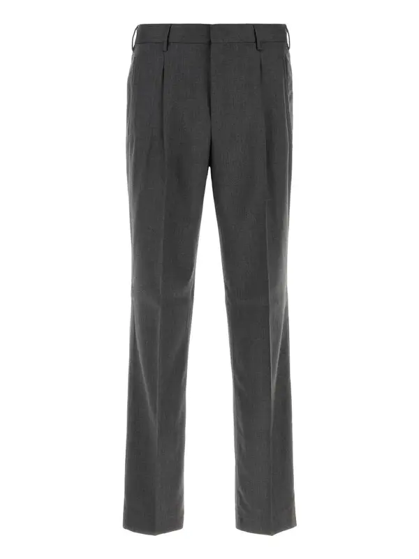 PT TORINO Stretch Wool Tailored Dress Pants - Grey