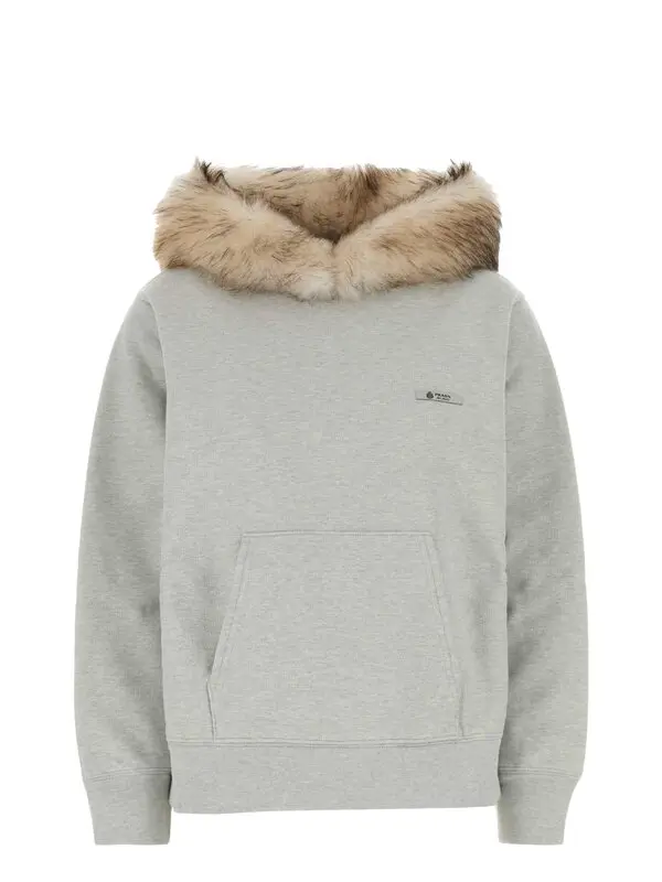 Prada Cotton Sweatshirt For - Grey