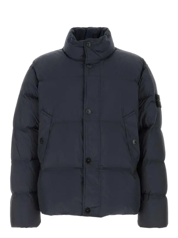 Stone Island Nylon Down Jacket With Lightweight Insulation - Blue