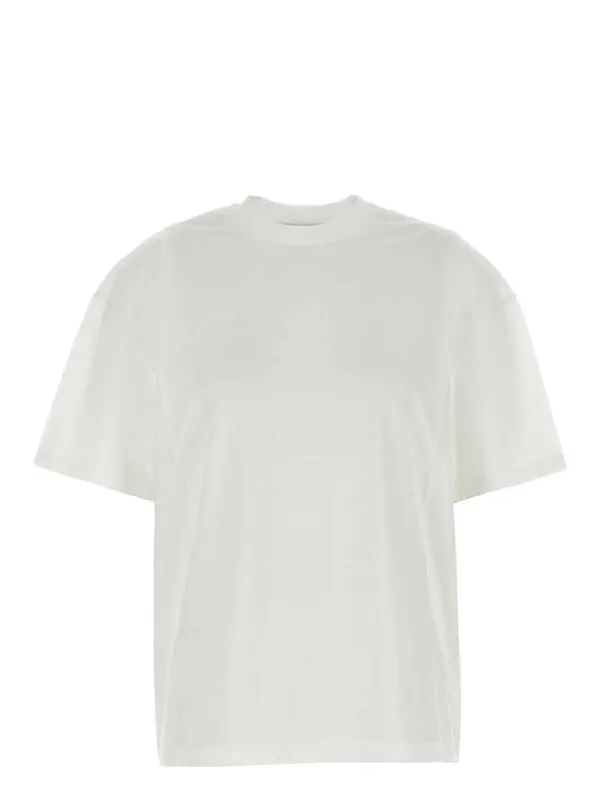 Prada Embellished Crewneck Cotton T-shirt - White