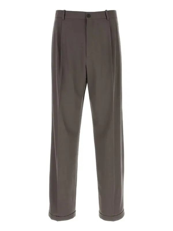 THE ROW 100% Wool Tailored Trousers - Brown