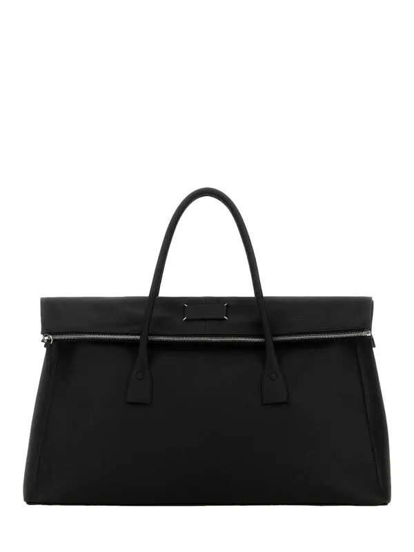 MAISON MARGIELA 5ac Travel Handbag In Leather - Black