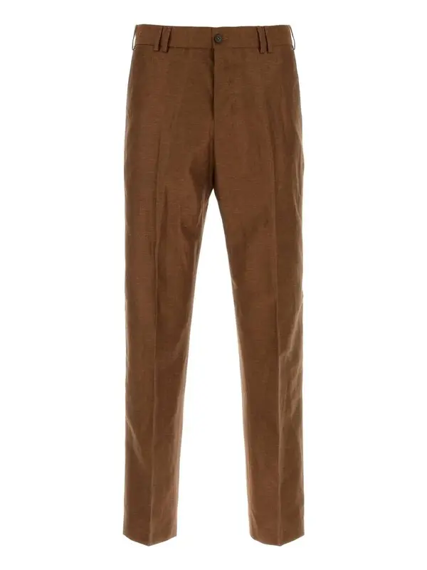 PT TORINO Michael Wool-linen Dress Pants - Brown