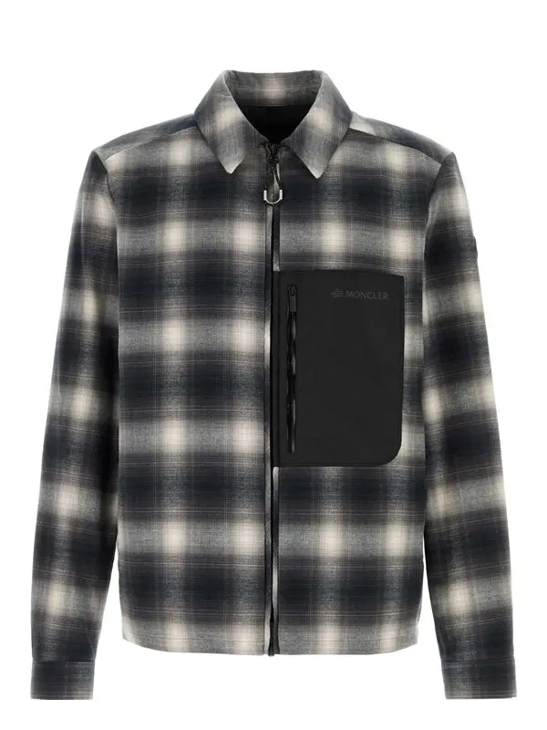 Moncler Cotton & Nylon Down Jacket - Checked