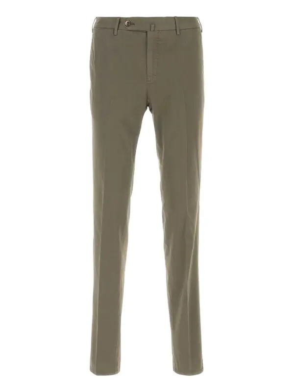 PT TORINO Stretch Cotton-silk Chino Pant - Green