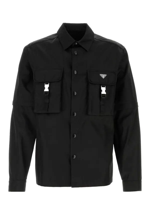 Prada Re-nylon Shirt For - Black