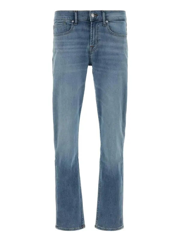 Seven For All Mankind Stretch Denim Jeans - Light Blue