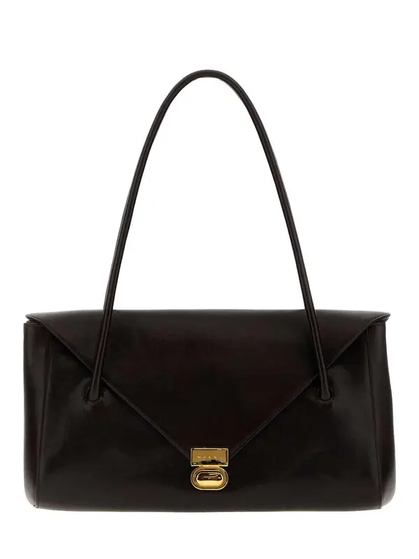 Marni 100% Bovine Leather Shoulder Bag - Brown