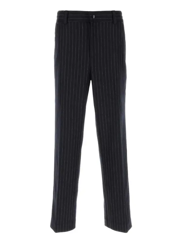 Moncler Embroidered Stretch Wool Pant - Grey