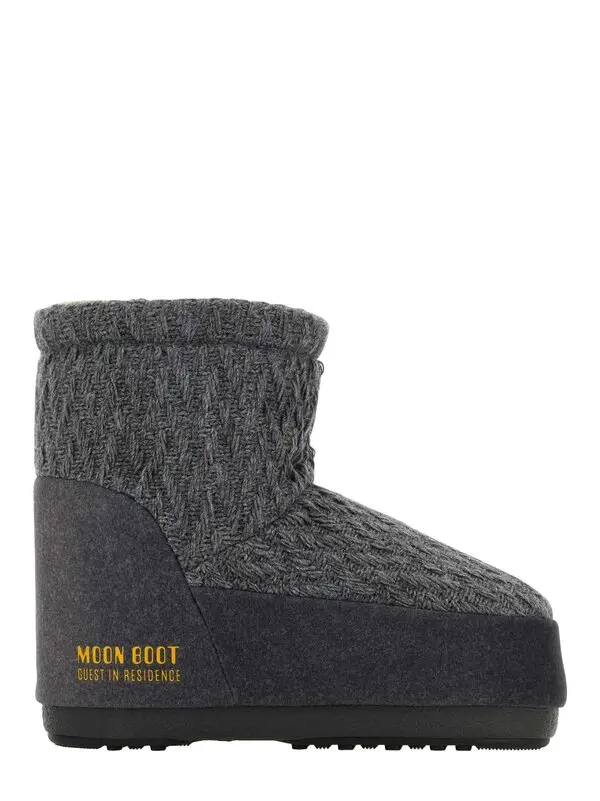 Moon Boot Icon Low Ankle Fabric Boots - Grey