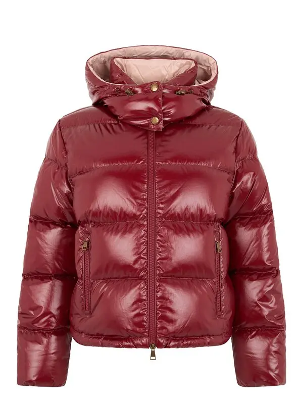Moncler Niveole Quilted Down Jacket - Red