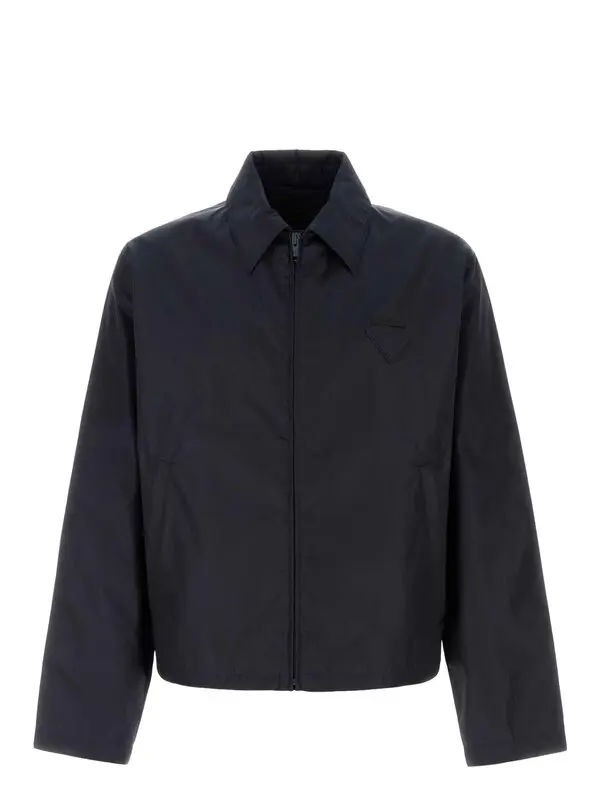 Prada Re-nylon Jacket With Cotton Lining - Blue