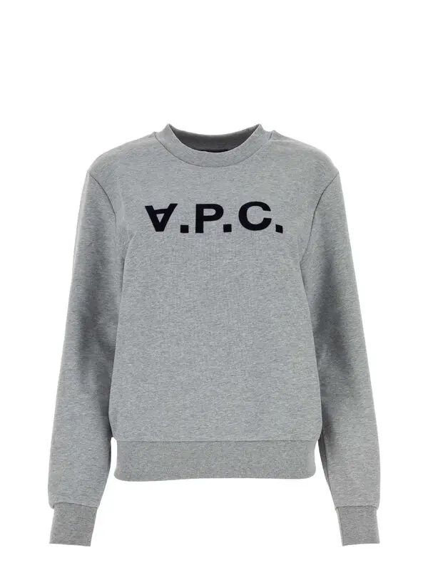 A.p.c. Melange Cotton Sweatshirt - Grey