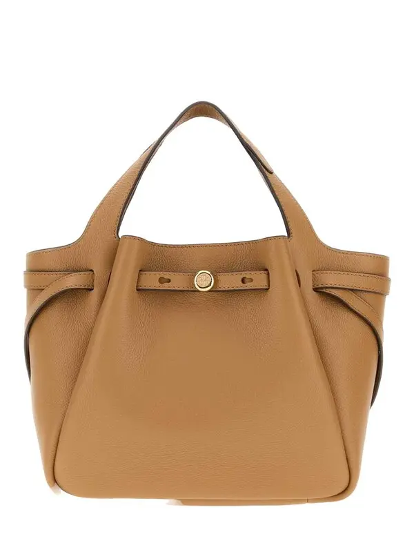 Tory Burch Romy Bucket Handbag In Leather - Camel