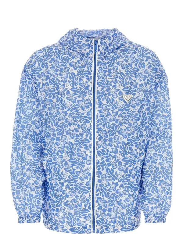 Prada Re-nylon Zip-up Windbreaker Jacket - Printed