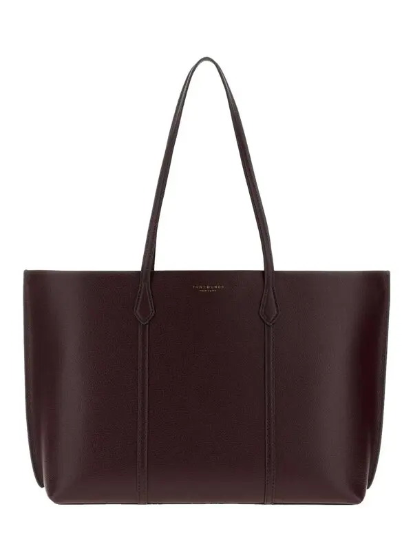Tory Burch Perry Leather Shopping Handbag - Purple