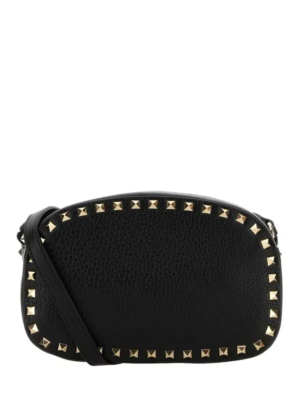 Valentino Garavani Rockstud Leather Crossbody Handbag - Black