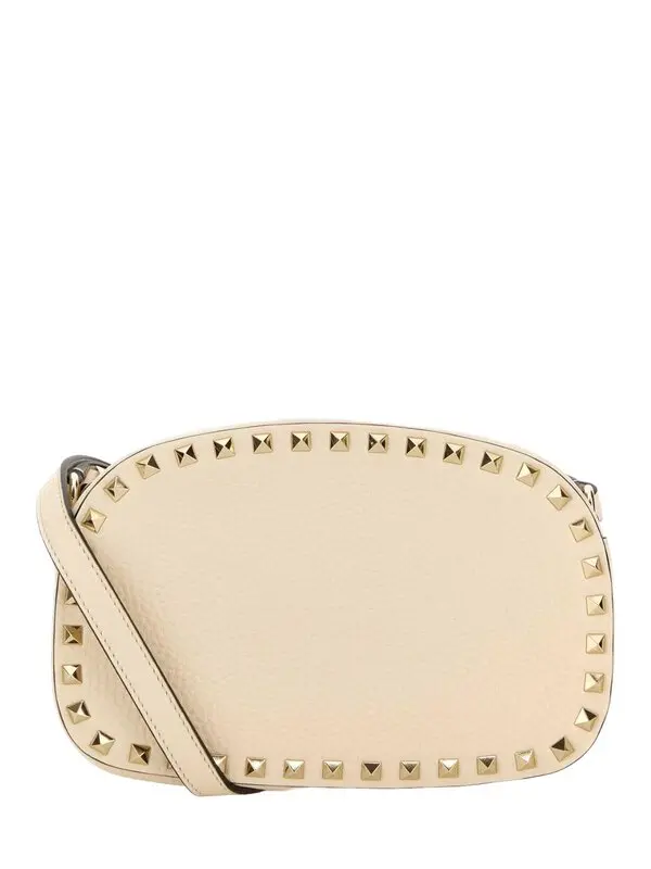 Valentino Garavani Leather Rockstud Crossbody Handbag - White