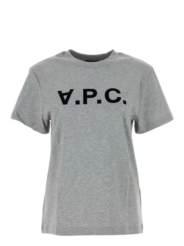 A.p.c. Melange Cotton T-shirt - Grey