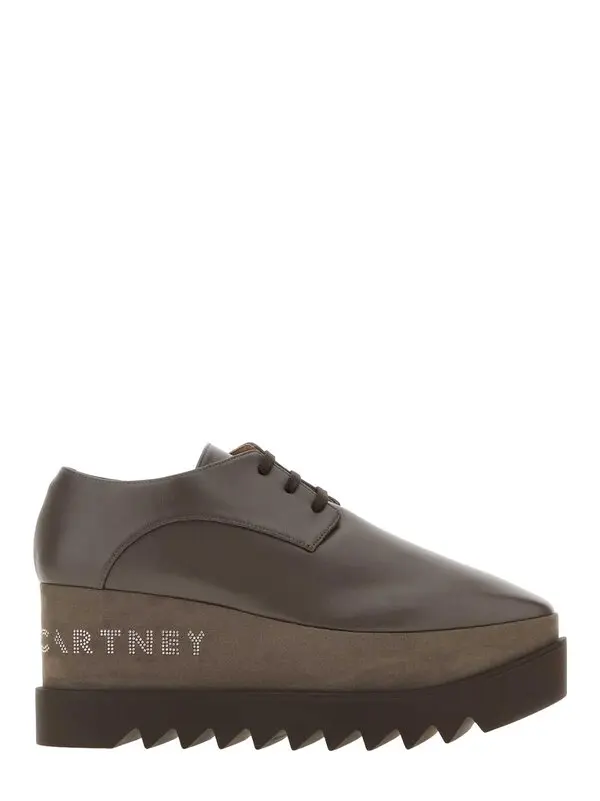 Stella McCartney Lace-up Platform Shoes With 7.5 Cm Heel - Brown